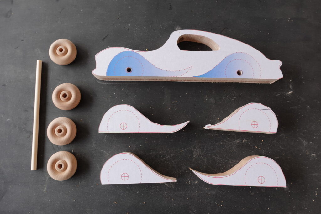 How To Craft A Vintage Art Deco Race Car (Free PDF Download) - Timber Topia